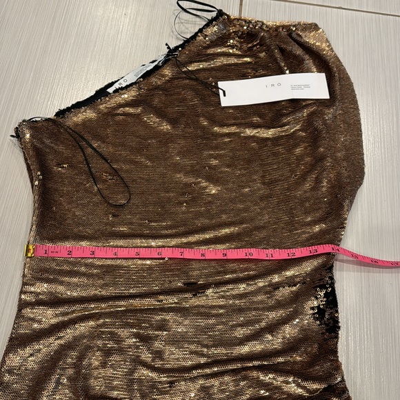 IRO | Dresses | Iro Nwt Gold One Shoulder Dress With Flaws Missing ...